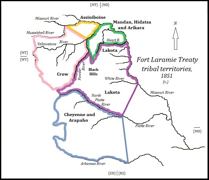 Image: Treaty of Fort Laramie (1851), the Indian territories