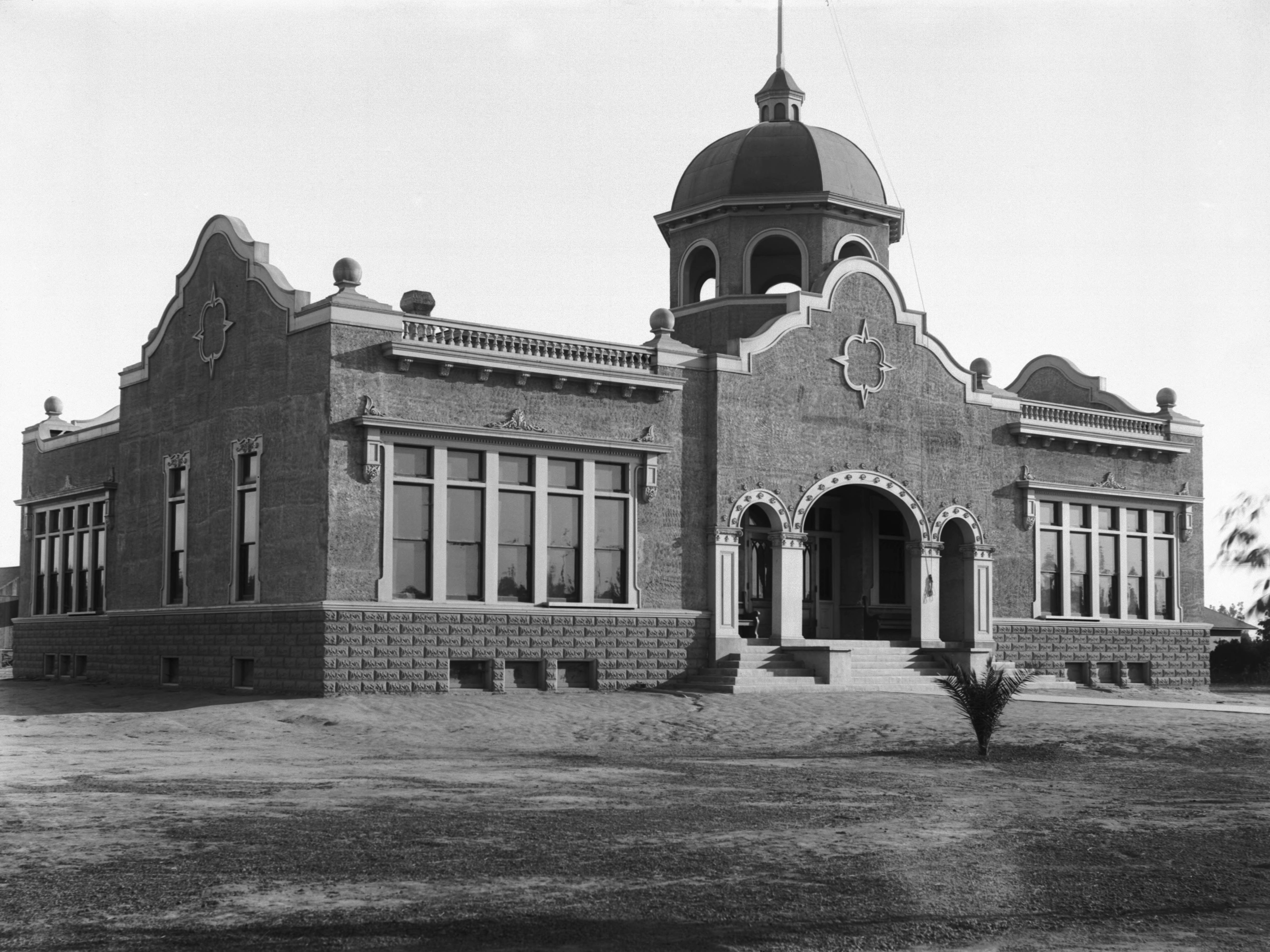 Image: Front exterior of Anaheim High School, ca.1900 (CHS-2815)