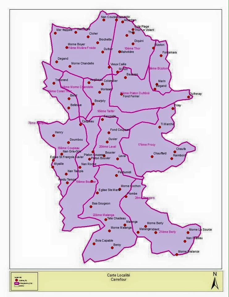 Image: Map of communal section of Carrefour, Haiti