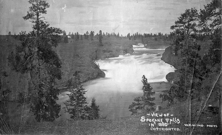 Image: Spokane Falls, 1880 (WASTATE 3576)