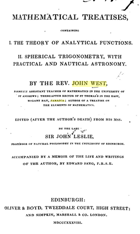 John West (mathematician) Facts for Kids