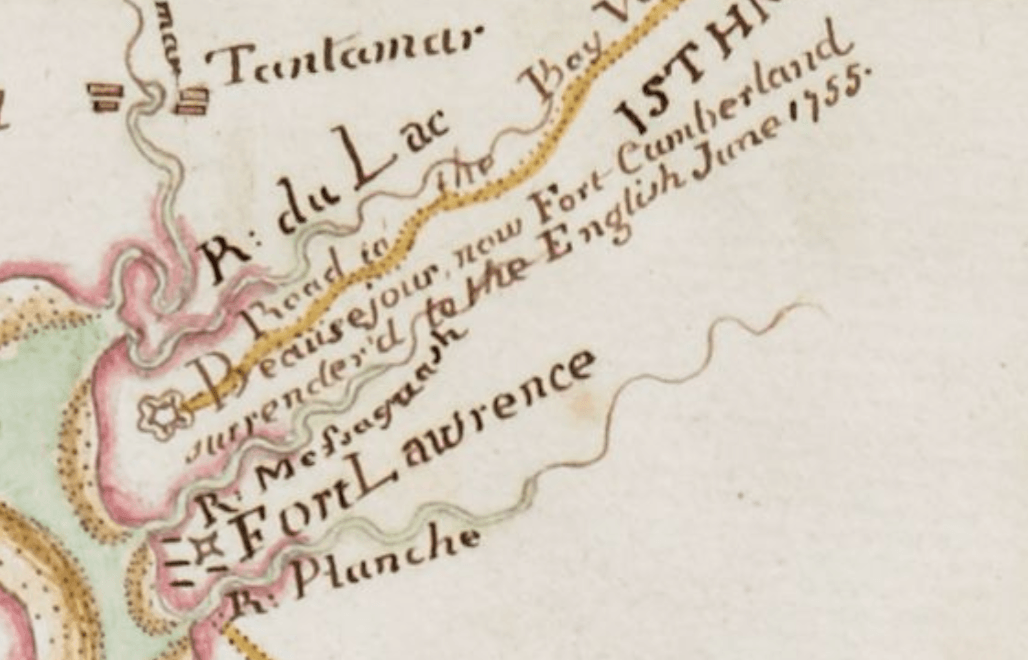 Image: Battle of Beausejour by Charles Morris (inset of A chart of the ...