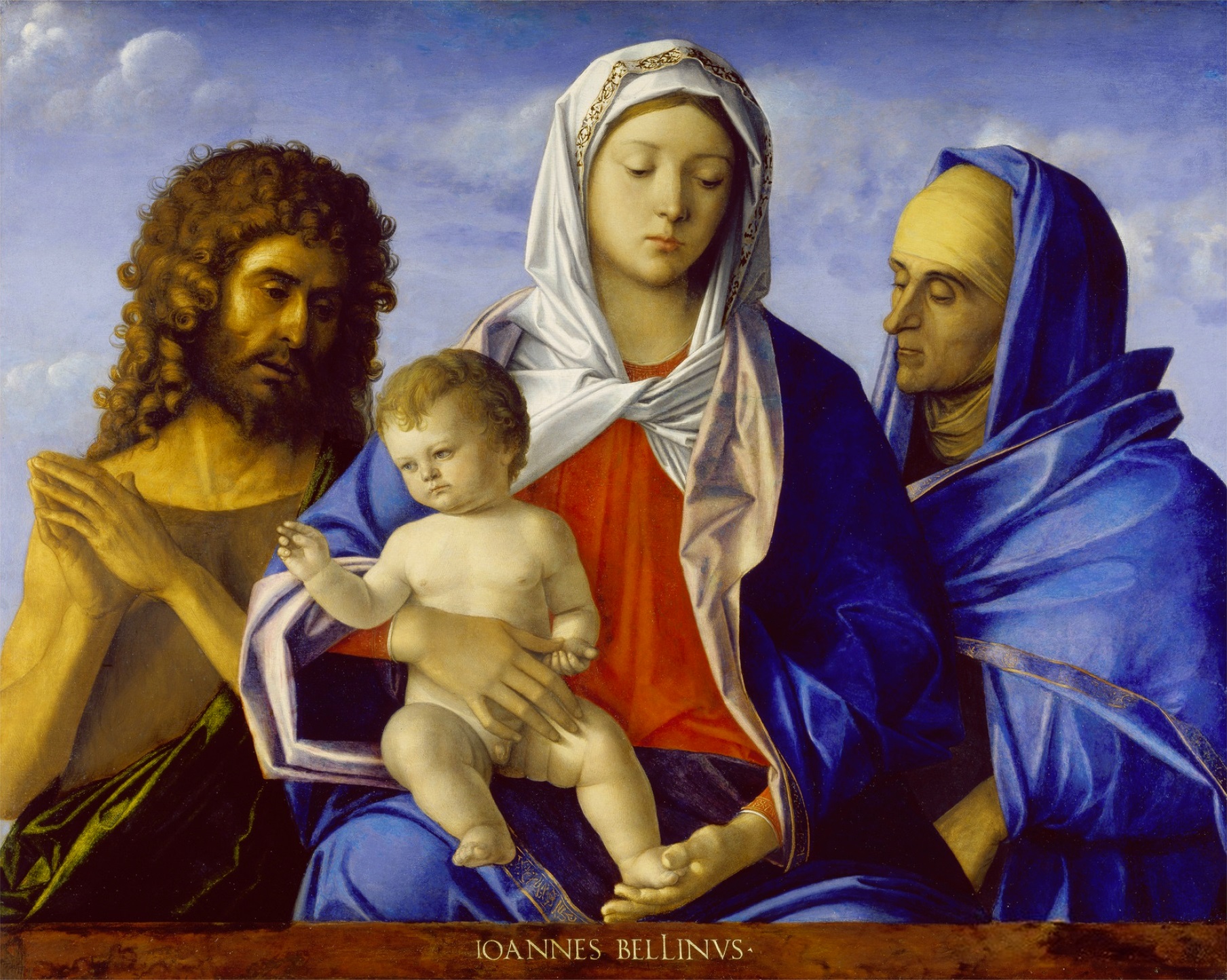 Image: Bellini, Madonna mit Kind, Johannes dem Täufer und der heiligen Elisabeth