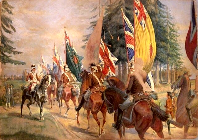 Image: Captured British flags from Yorktown are being brought into ...