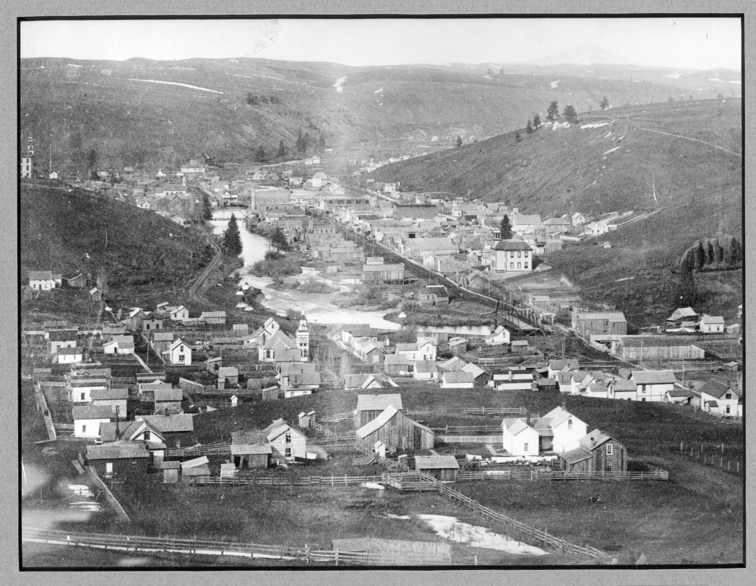 Image: Aeriel view of Colfax, Washington looking north, 1889 - DPLA ...