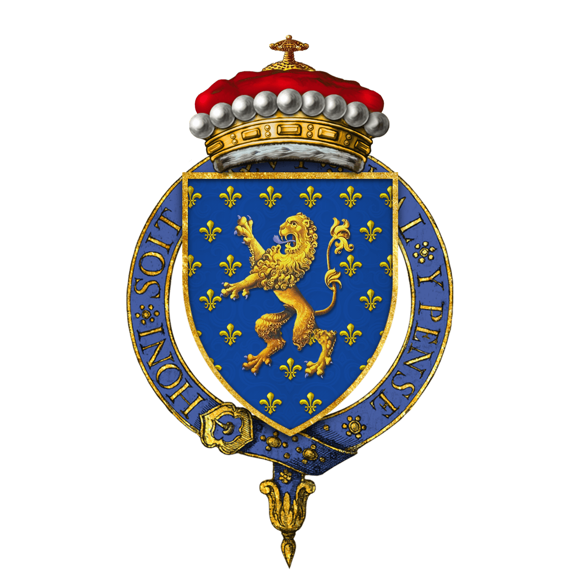 Image: Coat of Arms of Sir John Beaumont, 1st Viscount Beaumont, KG