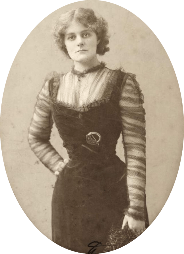 Image: Maud Gonne, as photographed by J.E. Purdy circa 1890 to 1910, cropped