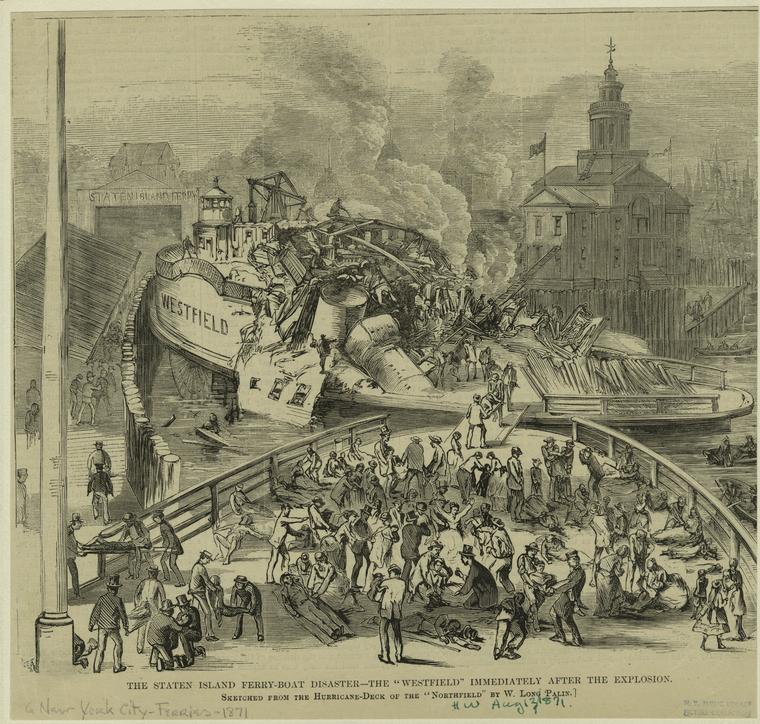Image: The Staten Island ferry-boat disaster, the 'Westfield ...