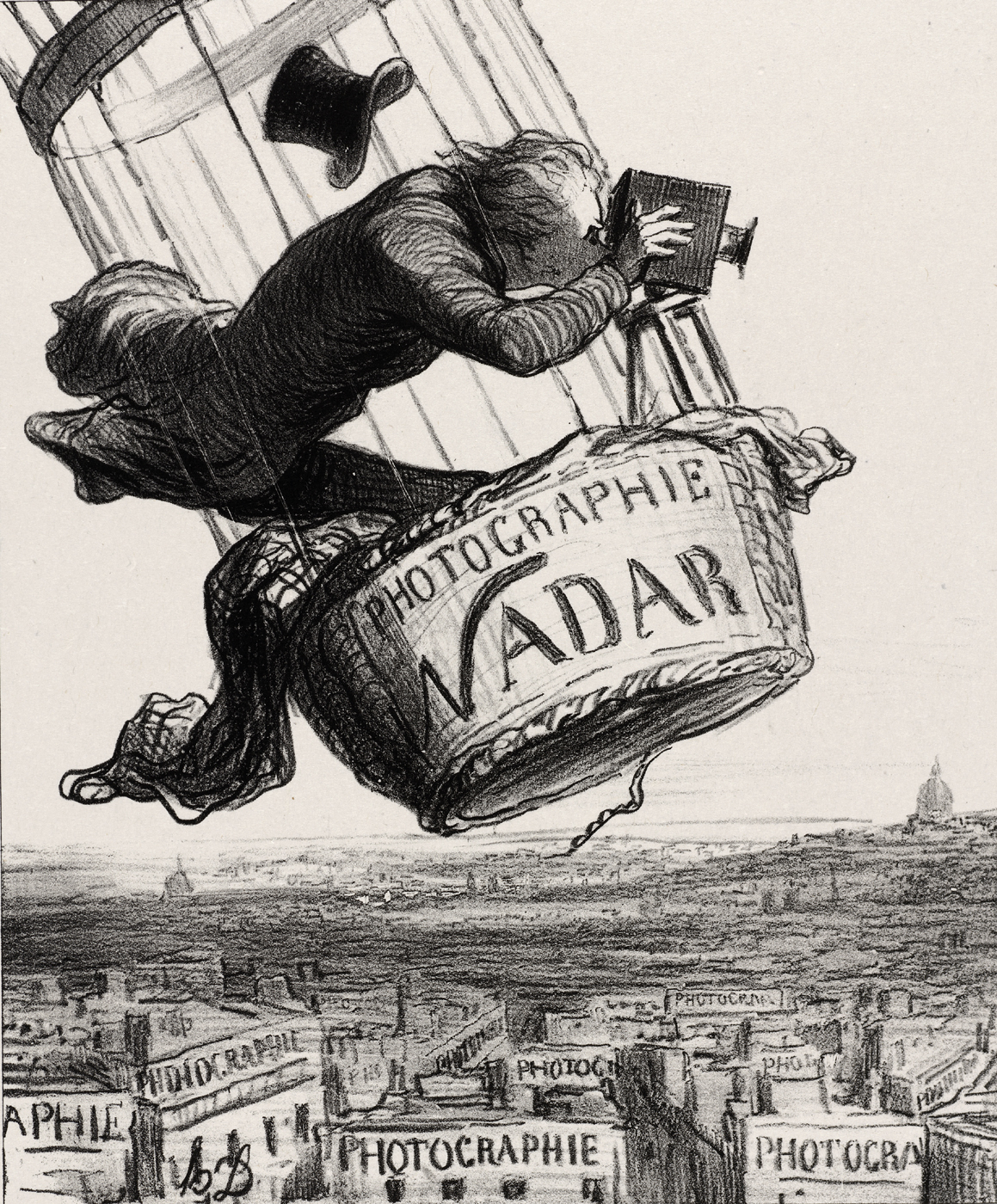 Image: Honoré Daumier, Nadar in a balloon Nadar, elevating photography ...