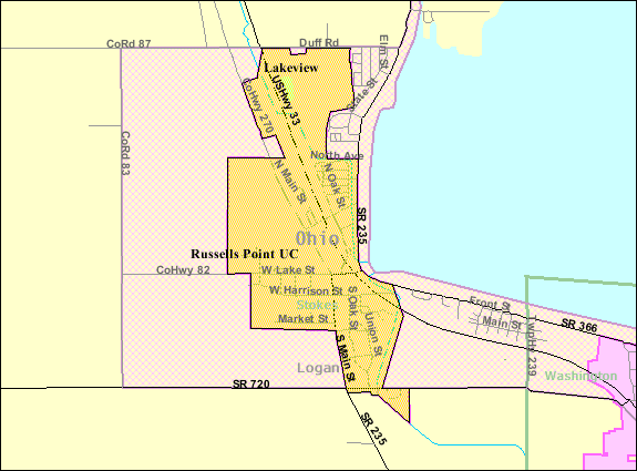 Image: Detailed map of Lakeview, Ohio