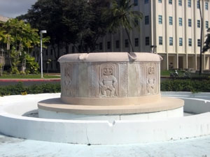 Image: 'Varhey Circle Fountain', cast concrete fountain by Henry H ...