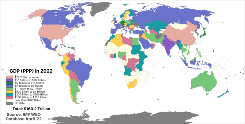 Image: GDP (PPP) 2022 World Map
