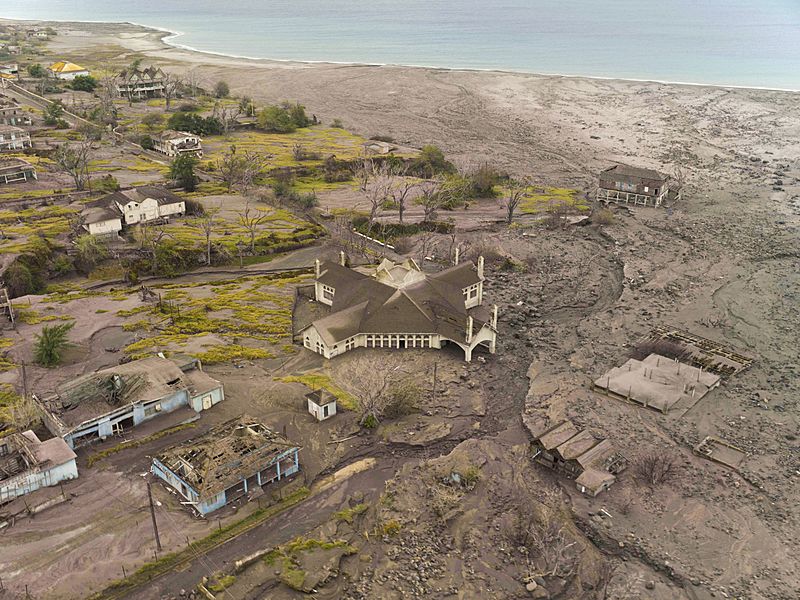 Image: Soufrière Hills volcanic aftermath (Aerial views, Montserrat ...