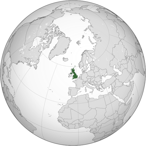 Image: United Kingdom (orthographic projection)