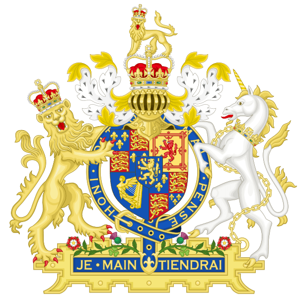 Image: Coat of Arms of England (1694-1702) for Kids