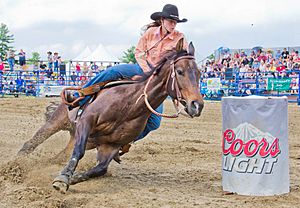 Barrel racing Facts for Kids