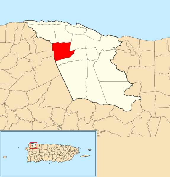 Image: Guerrero, Isabela, Puerto Rico locator map