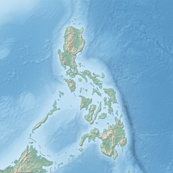 Image: Philippines relief location map (square)
