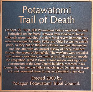 Potawatomi Trail of Death Facts for Kids