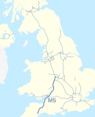 Image: M5 motorway (Great Britain) map