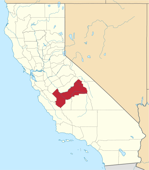 Image: Map of California highlighting Fresno County