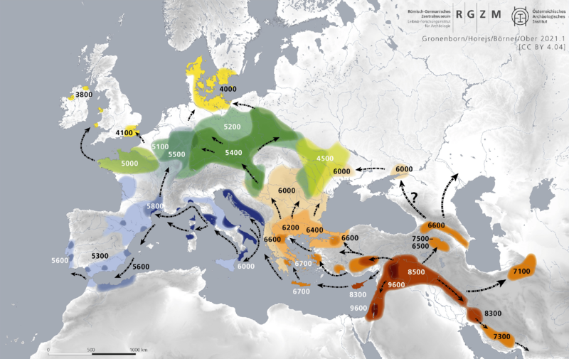 Image: Expansion of farming in western Eurasia, 9600–4000 BCE