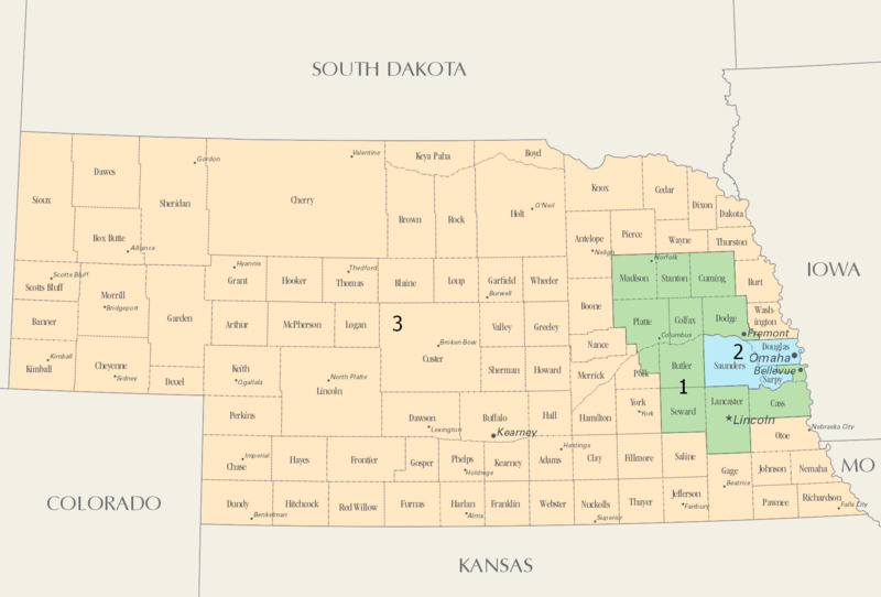 Image: Nebraska Congressional Districts, 118th Congress