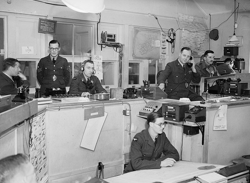 Image: Interior of RAF Fighter Command's Sector 'G' Operations Room at ...