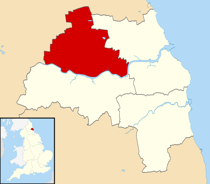 Image: Newcastle upon Tyne UK locator map