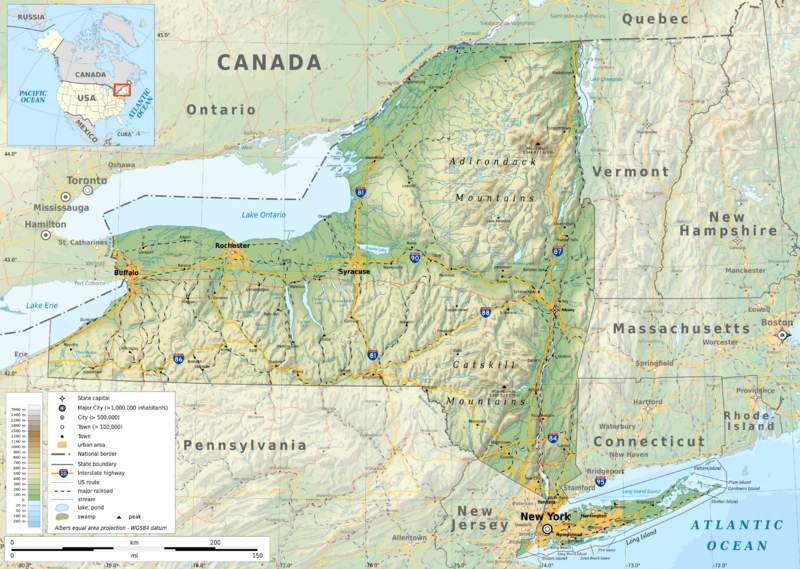 Image: New York state geographic map-en