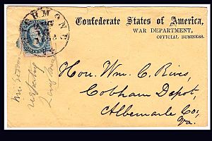 Postage stamps and postal history of the Confederate States Facts for Kids