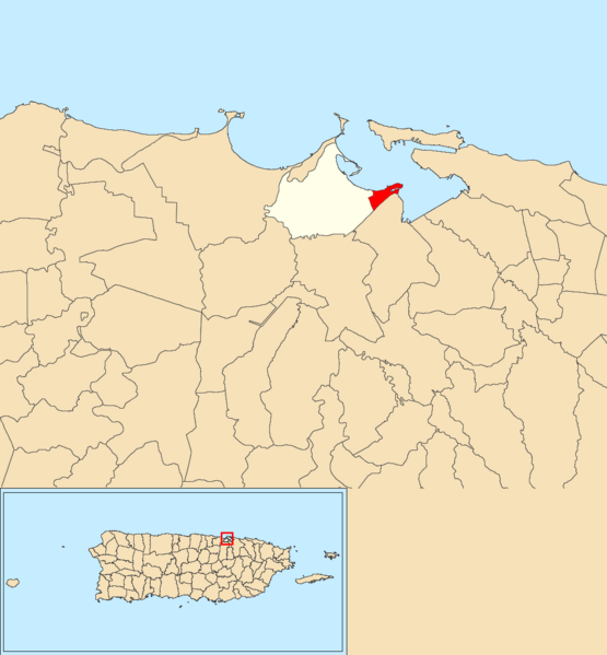 Image: Cataño barrio-pueblo, Cataño, Puerto Rico locator map