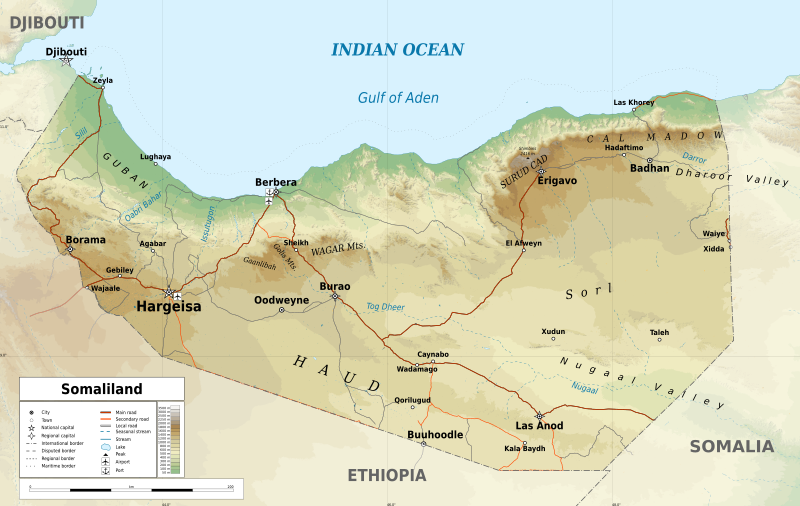 Image: Geographic map of Somaliland