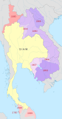 Image: Map of Siam (territorial cessions)