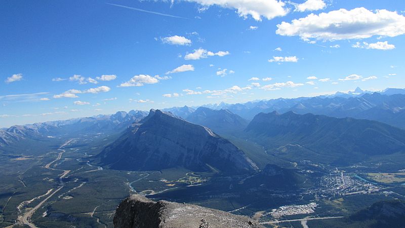 Image: . Bow Valley & River, Banff, Mount Rundle and Sulphur Mountain ...