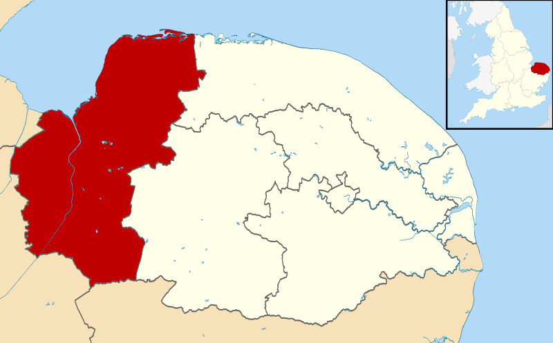 Image: King's Lynn and West Norfolk UK locator map