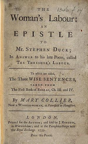 Mary Collier Facts for Kids