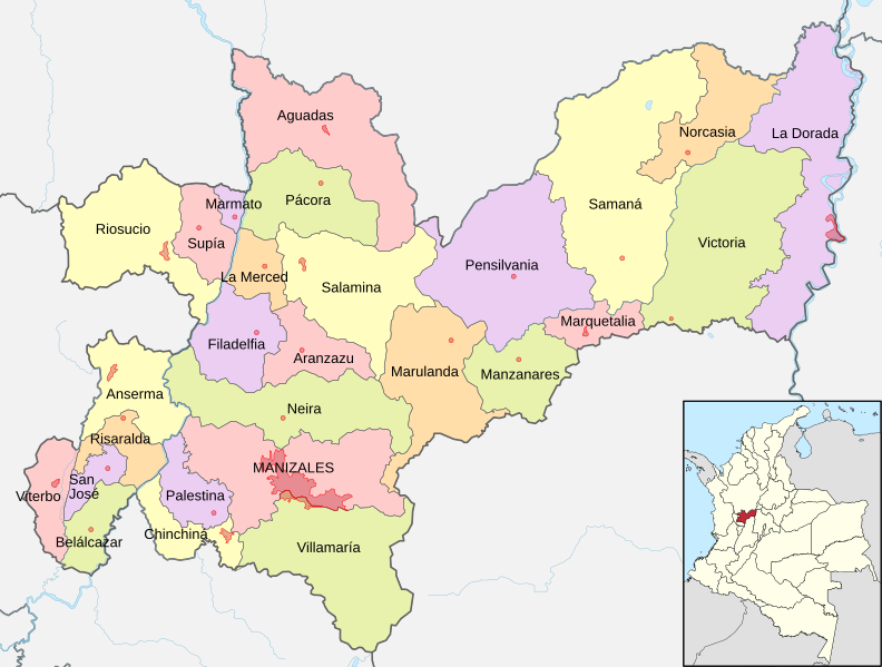 Image: Mapa de Caldas (político)