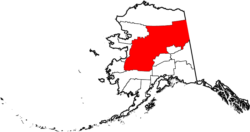 Image: Map of Alaska highlighting Yukon-Koyukuk Census Area