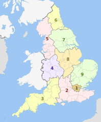 Image: English regions 2009 (numbered)