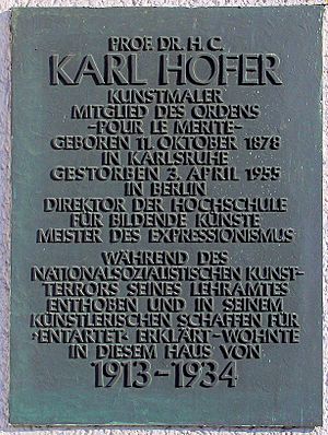 Karl Hofer Facts for Kids