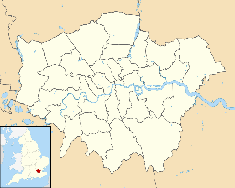 Image: Greater London UK district map (blank)