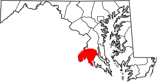 Image: Map of Maryland highlighting Charles County