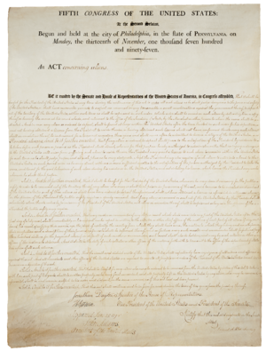 Alien and Sedition Acts Facts for Kids