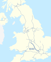 Image: M40 motorway (Great Britain) map