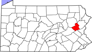 Image: Map of Pennsylvania highlighting Carbon County