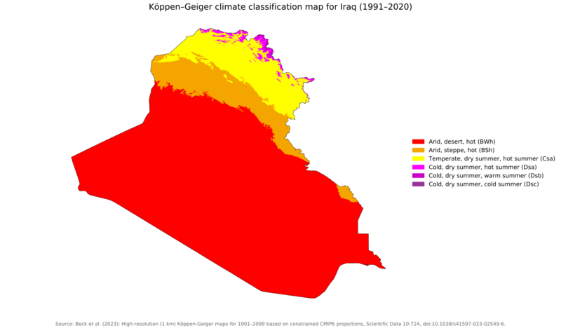 Image: Koppen-Geiger Map v2 IRQ 1991–2020
