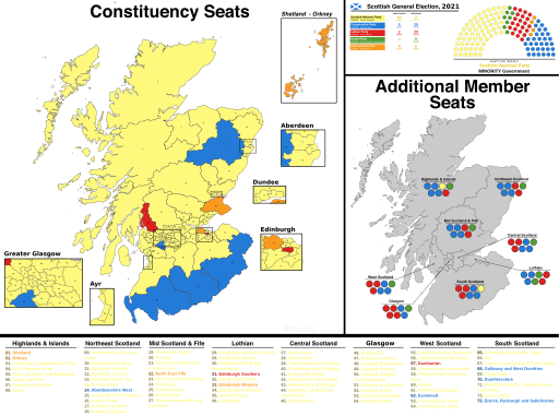 Image: Scottish Parliament election map 2021