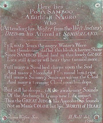 Sambo's Grave Facts for Kids