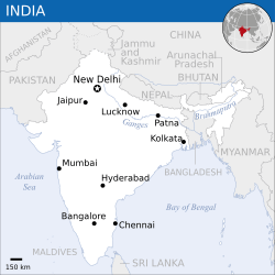 Image: India - Location Map (2013) - IND - UNOCHA